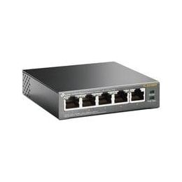 TP-LINK TL-SG1005P, Switch schwarz Gerätetyp: Switch LAN: 10/100/1000 MBit/s, Auto-MDI/MDIX Anschlüsse: 5x RJ-45 (LAN) gesamt, 4x davon POE-Fähig Power over Ethernet [PoE]: 4x RJ-45 Anschlüsse