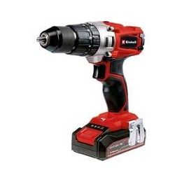 Einhell Akku-Schlagbohrschrauber TE-CD 18/2 Li-i +22, 18Volt rot/schwarz, Li-Ionen Akku 2,5Ah, Koffer E-Box Basic + Bit-Bohrer-Set Leistung/Spannung: Akku-Betrieb, 18Volt Drehzahl max.: 1.250 U/min Schlagzahl: 18.750 /min Werkzeug-Aufnahme: Schnellspann-Bohrfutter