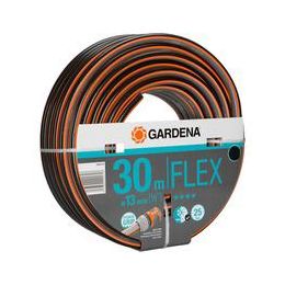 Gardena Comfort FLEX Schlauch 13mm (1/2") schwarz/orange, 30 Meter Schlauchlänge: 30 Meter Durchmesser: 13 mm Wagen/-Halter: Ohne Verwendungszweck: Zum Bewässern von mittelgroßen Gärten
