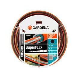 Gardena Premium SuperFLEX Schlauch, 19mm (3/4") grau/orange, 25 Meter Schlauchlänge: 25 Meter Durchmesser: 19 mm Wagen/-Halter: Ohne Verwendungszweck: Zum Bewässern von mittelgroßen Gärten