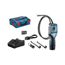 Bosch Inspektionskamera GIC 120 C Professional, 12Volt blau/schwarz, Li-Ion Akku 1,5Ah, in L-BOXX Betriebsart: Akku, Batterie Kamerakopf Ø: 8.5 mm Displaygröße: 3.5 " Kabellänge: 120 cm