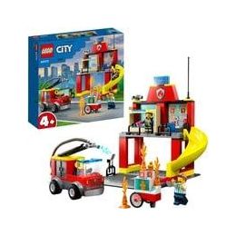 Lego 60375 City Feuerwehrstation und Löschauto, Konstruktionsspielzeug Serie: City Teile: 153 -teilig Altersangabe: ab 4 Jahren Material: Kunststoff