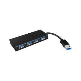 ICY BOX IB-AC6104 USB 3.0 Hub, USB-Hub schwarz