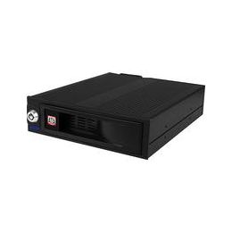 ICY BOX IB-170SK-B, Wechselrahmen schwarz Typ: Laufwerksrahmen Einbaubare Laufwerke: 3,5" intern Benötigte Einbauschächte: 3,5" extern Geeignet für: für eine 3,5"-SATA-Festplatte