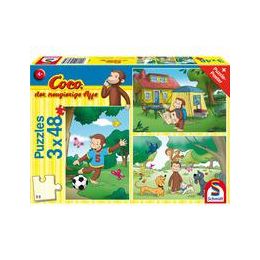 Schmidt Spiele Coco der neugierige Affe - Mein Freund Coco, Puzzle 3x 48 Teile Teile: 144 (3x 48) Altersangabe: ab 4 Jahren