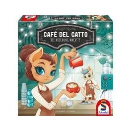 Schmidt Spiele Café del Gatto, Brettspiel Spieleranzahl: 2 - 5 Spieler Spieldauer: 30 Minuten Altersangabe: ab 8 Jahren
