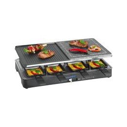 Clatronic 2-in-1 Raclette-Grill RG 3518 schwarz/edelstahl