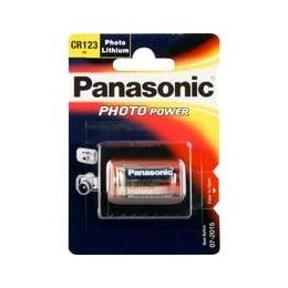 Panasonic Lithium Photo CR123AL/1BP, Batterie silber Technologie: Lithium Typ: CR123 Kapazität: 1,4 Ah Spannung: 3 Volt