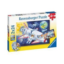 Ravensburger Kinderpuzzle Reise durch den Weltraum 2x 24 Teile Teile: 48 (2x 24) Altersangabe: ab 4 Jahren