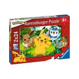 Ravensburger Kinderpuzzle Pikachu und seine Freunde 2x 24 Teile Teile: 48 (2x 24) Altersangabe: ab 4 Jahren
