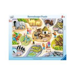 Ravensburger Kinderpuzzle Erstes Zählen bis 5 17 Teile, Rahmenpuzzle Teile: 17 Altersangabe: ab 36 Monaten