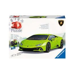 Ravensburger 3D Puzzle Lamborghini Huracán EVO Verde 108 Teile Teile: 108 Größe: 12,4 x 6,5 x 25,1 cm Altersangabe: ab 8 Jahren