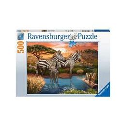 Ravensburger Puzzle Zebras am Wasserloch 500 Teile Teile: 500 Altersangabe: ab 12 Jahren