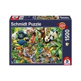 Schmidt Spiele Puzzle Kunterbunte Tierwelt Teile: 1500 Altersangabe: ab 12 Jahren