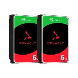 Seagate IronWolf NAS 2 x 6 TB Bundle, Festplatte SATA 6 GB/s, 3,5", 2er Bundle Kapazität: 6 TB ms/Cache/U: -/256 MB/5.400 U/min Datentransferrate: Lesen: 190 MB/s