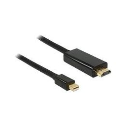 Delock Adapterkabel miniDP Stecker > HDMI-A Stecker schwarz, 1 Meter