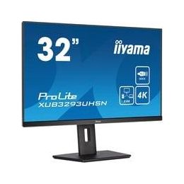 iiyama ProLite XUB3293UHSN-B5, LED-Monitor 80 cm (31.5 Zoll), schwarz, Ultra HD/4K, IPS, HDMI, DisplayPort, USB-C