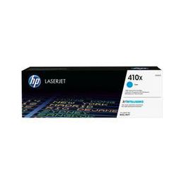 HP Toner cyan 410X (CF411X) Typ: Tonerkartusche Druckfarbe: Cyan Volumen: 5.000 Blatt (Farbe) Geeignet für: Hewlett-Packard