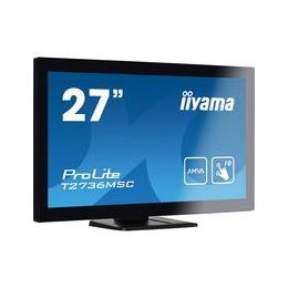 iiyama T2736MSC-B1, LED-Monitor 68.6 cm (27 Zoll), schwarz, FullHD, VA, HDMI, DisplayPort, VGA Sichtbares Bild: 68,6 cm (27 Zoll) Auflösung: 1920 x 1080 Pixel Reaktionszeit: 4 ms (GtG) Format: 16:9