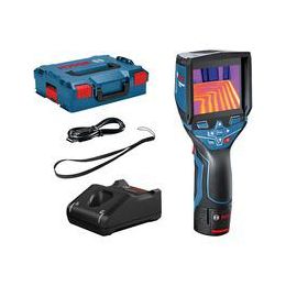 Bosch Wärmebildkamera GTC 400 C Professional, 12Volt, Thermodetektor blau/schwarz, Li-Ionen-Akku 2,0Ah, L-BOXX Messgenauigkeit: 3 °C Betriebsart: Akku, Batterie Gewicht: 540 g