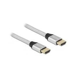 Delock Ultra High Speed HDMI-Kabel 48 Gbps 8K 60Hz silber, 3 Meter