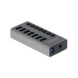 Delock Externer SuperSpeed USB Hub mit 7 Ports + Schalter, USB-Hub