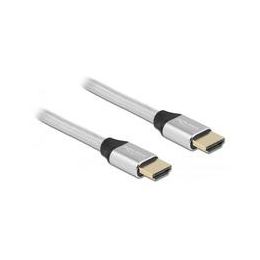 Delock Ultra High Speed HDMI-Kabel 48 Gbps 8K 60Hz silber, 50cm