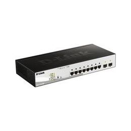 DLink DGS-1210-08P/E, Switch silber/schwarz, 2 Gigabit-Combo-Ports