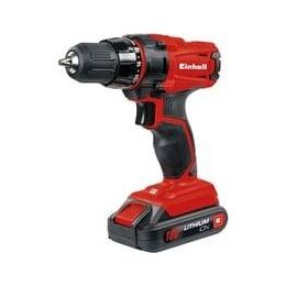 Einhell Akku-Bohrschrauber TC-CD 18-2 Li, 18Volt rot/schwarz, Li-Ionen Akku 1,5Ah Leistung/Spannung: Akku-Betrieb, 18Volt Max. Drehzahl: 1.250 U/min Getriebe: 2-Gang-Getriebe Drehmoment: 38 Nm