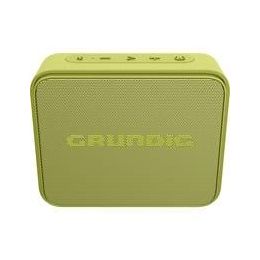 Grundig GBT Jam, Lautsprecher grün, Bluetooth, IPX7 Leistung: Musikleistung: 3 W Kanäle: 1.0 Anschlüsse: 1x 3,5-mm-Klinkenbuchse, 1x Micro-USB