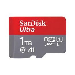 Sandisk Ultra 1 TB microSDXC, Speicherkarte grau/rot, UHS-I U1, Class 10, A1