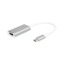 Digitus USB Adapter, USB-C Stecker > HDMI 4K Buchse weiß/silber, 20cm Verwendung: Nachrüsten eines HDMI-Ausgangs am Notebook Anschlüsse: 1x USB-C (Stecker) auf 1x HDMI (Buchse)