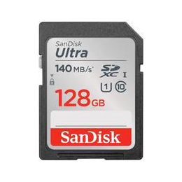 Sandisk Ultra 128GB GB SDXC, Speicherkarte schwarz, UHS-I U1, Class 10 Kapazität: 128 GB Geschwindigkeit: Lesen: max. 140 MB/s Speichertyp: SDXC Bus-Schnittstelle: UHS-I, High Speed