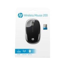 HP Wireless Maus 200 schwarz Anschlussart: USB-Empfänger Sensor: optisch Auflösung: 1000 dpi