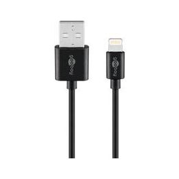 goobay USB 2.0 Adapterkabel, USB-A Stecker > Lightning Stecker schwarz, 1 Meter