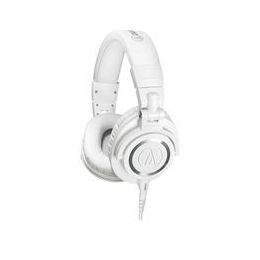 Audio-Technica ATH-M50XWH, Kopfhörer weiß, Klinke Kopfhörertyp: Over-Ear Kopfbügelhörer Geeignet für: HiFi, Mobile Abspielgeräte, Mobiltelefone, PC-Systeme Kabel-Verbindung: 3.5mm Klinke