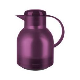 Emsa SAMBA Isolierkanne, 1 Liter aubergine, QUICK PRESS Verschluss Material: Polypropylen (PP) / Glas, Mattiert Geeignet für: 2 -teilig Fassungsvermögen: Thermokanne + Quick Press Verschluss Eigenschaft: 1 Liter