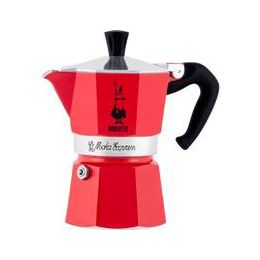 Bialetti Moka Express, Espressomaschine rot, 6 Tassen Kapazität: 6 Tassen/0,27 Liter