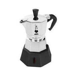 Bialetti Elettrika, Espressomaschine silber/schwarz, 2 Tassen Kapazität: 2 Tassen/0,09 Liter