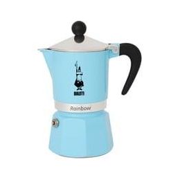 Bialetti Rainbow, Espressomaschine hellblau, 6 Tassen Kapazität: 6 Tassen/0,27 Liter