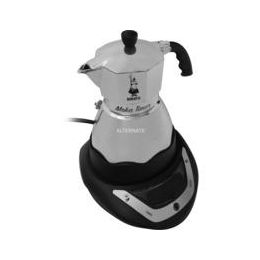 Bialetti Moka Timer, Espressomaschine silber/schwarz, 3 Tassen Kapazität: 3 Tassen/0,145 Liter
