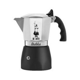 Bialetti New Brikka, Espressomaschine silber/schwarz, 4 Tassen Kapazität: 4 Tassen/0,17 Liter