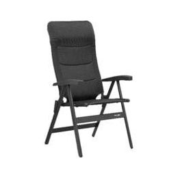 Westfield Camping-Stuhl NOBLESSE "Silverline" 101-101 SL schwarz/silber Belastbarkeit: Max. 150 kg Sitzhöhe: 48 cm Sitzfläche: Breite 50 cm, Länge 47 cm Armlehne: In 7 Positionen verstellbar