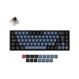 K6 Pro, Gaming-Tastatur schwarz/blaugrau, DE-Layout, Keychron K Pro Brown, Hot-Swap, Aluminiumrahmen, RGB Layout: Deutsch Verbindung: Funk Tasten-/Schaltertechnik: Keychron K Pro Brown Beleuchtung: RGB