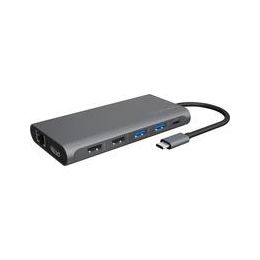 ICY BOX IB-DK4050-CPD, Dockingstation anthrazit, USB-C, HDMI, DisplayPort