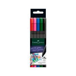 Faber-Castell Grip Finepen basic, Set Kartonverpackung Anzahl Farben: 5 Strichstärke: Bis: 0.4 mm Farbechtheit: Auswaschbar