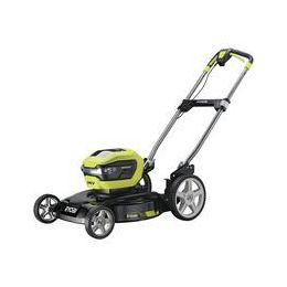 Ryobi MAX POWER Akku-Mulchmäher RY36LMMX51A-140, 36Volt, Rasenmäher grün/schwarz, Li-Ionen-Akku 4 Ah Leistung: Akku 36 Volt, 4 Ah (144 Wh) Schnittbreite: 51 cm Schnitthöhe: 5-stufig, 30 bis 70 mm