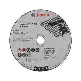 Bosch Trennscheibe Expert for Inox, Ø 76mm, für Mini-Winkelschleifer 5 Stück, Bohrung 10mm, A 60 R INOX BF, gerade Materialeignung: Edelstahl Durchmesser: 76 mm Bohrung: 10 mm Anzahl: 5 Stück