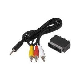 Technisat Adapterset Klinke auf Chinch / Scart schwarz Verwendung: Zum Anschluss von analogen Geräten an einen Receiver Anschlüsse: 1x SCART (Stecker), 1x 3-Cinch (Component Video, Stecker) auf 1x 3-Cinch (Component Video, Buchse), 1x 3,5-mm-Audio 4Pin (Stecker)