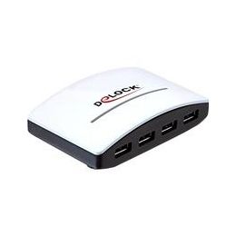 Delock USB 3.0 externer HUB 4 Port, USB-Hub wei&szlig;/schwarz, Retail